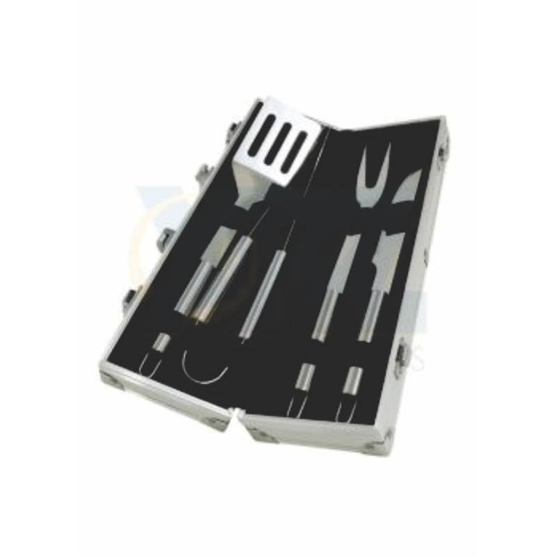 Kit churrasco com 4 peças em Inox